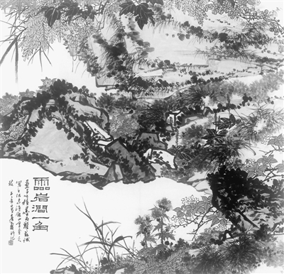 灵岩涧一角（中国画）_手机凤凰网